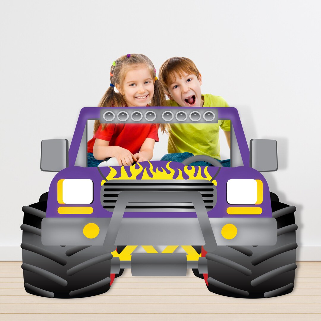 Monster Truck Photo Booth Frame/ Monster Jam Party Photo Props/ Monster ...