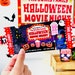 Halloween Movie Night Party Ticket Invitation Editable Printable ...