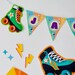 Roller Skating Party Birthday Banner EDITABLE Printable Rollerblade ...