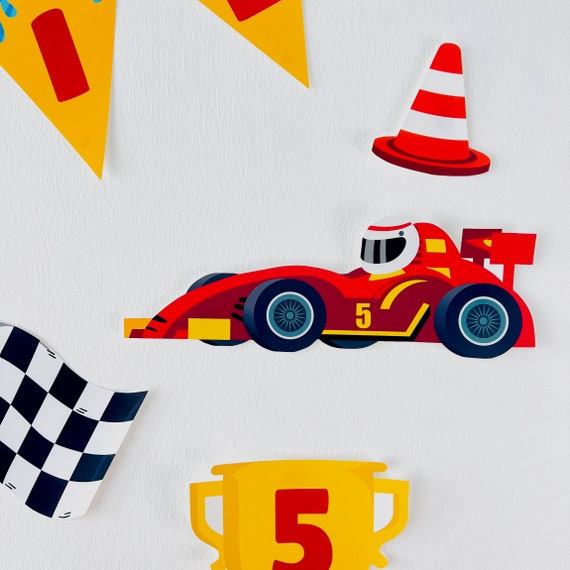 Car Racing Party Decorations Cut-Outs Printable/ Race Car Party Decor ...