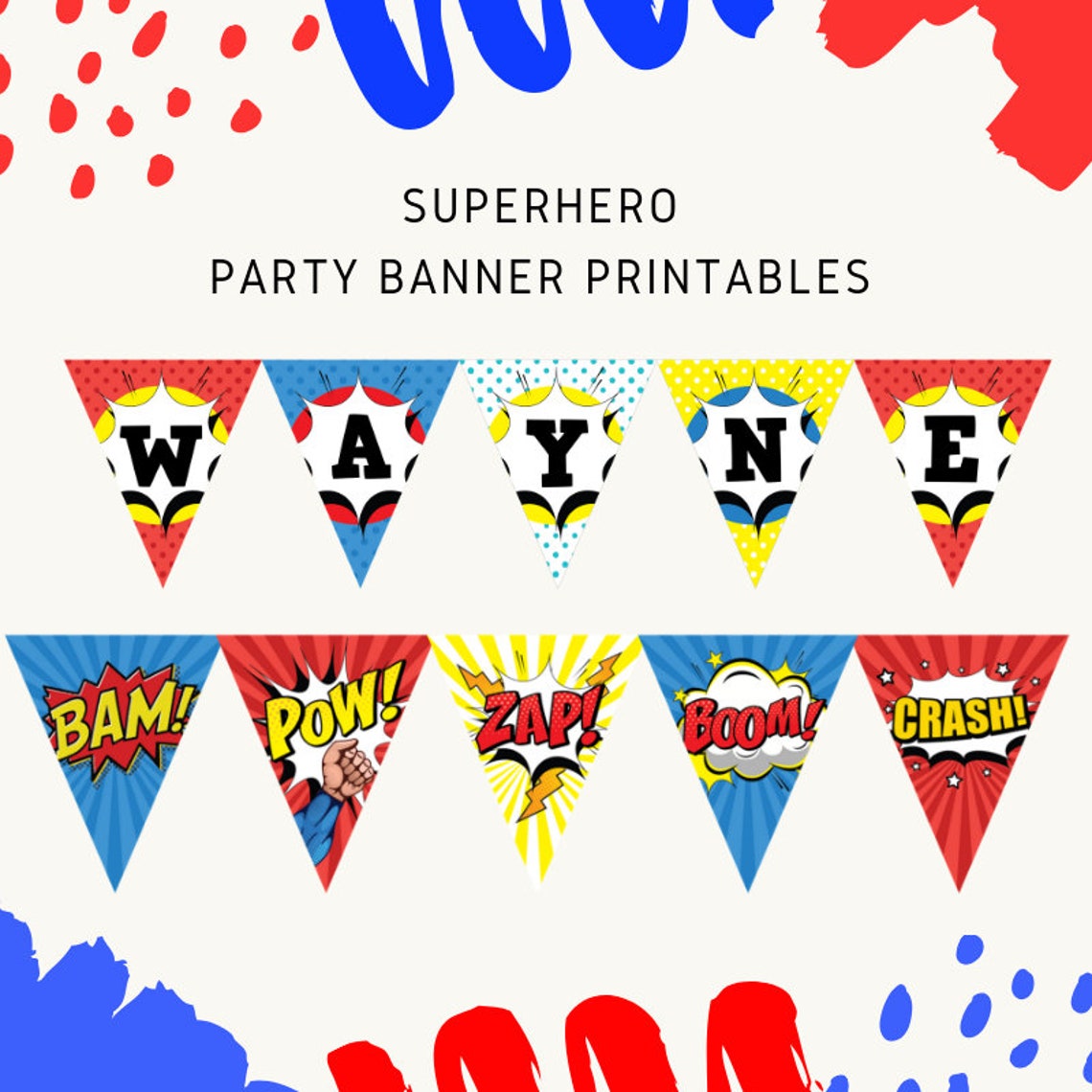 Superhero Boy Party Banner/ Superhero Kids Party Garland/ - Etsy