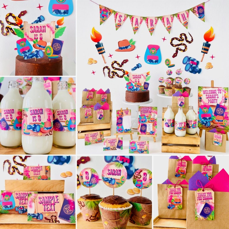 Indiana Jones Girl Party Decorations Printable Kit/ Ridley - Etsy