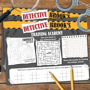 Detective Party Kids Birthday Coloring Page EDITABLE Printable | Spy ...