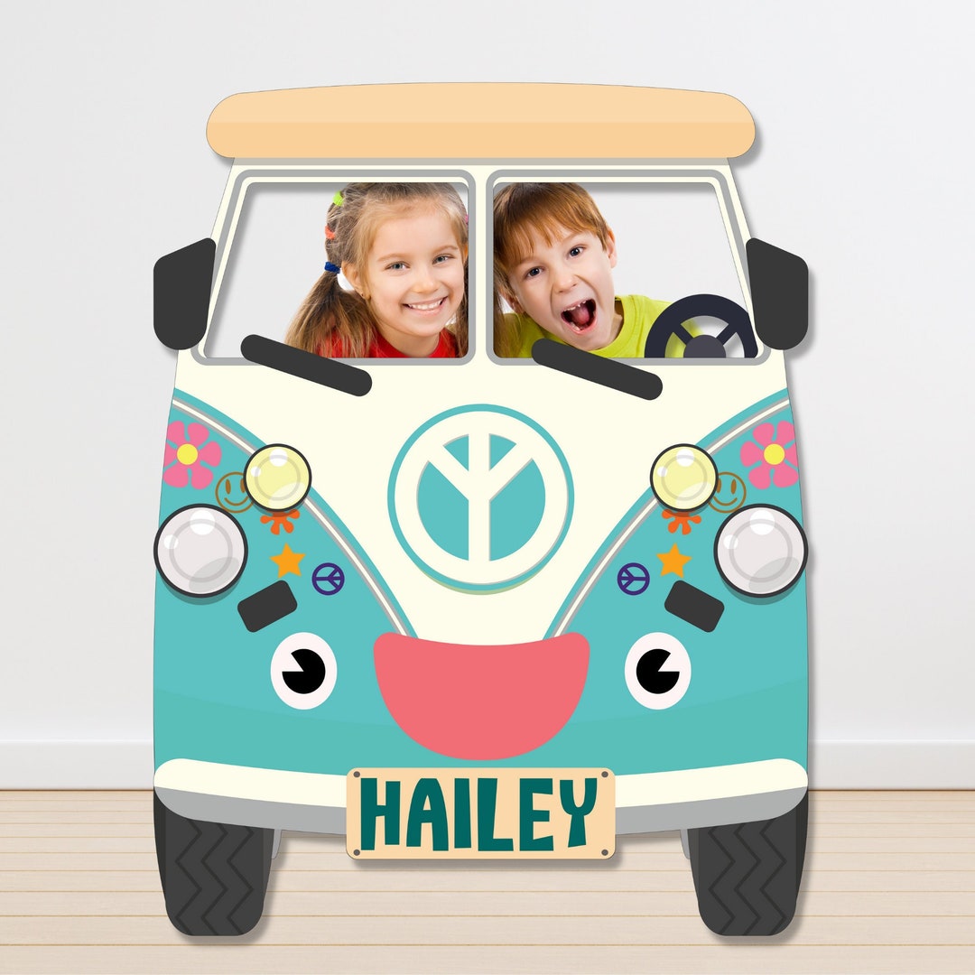 Retro Caravan Photo Booth Frame EDITABLE Printable/ Retro Campervan ...