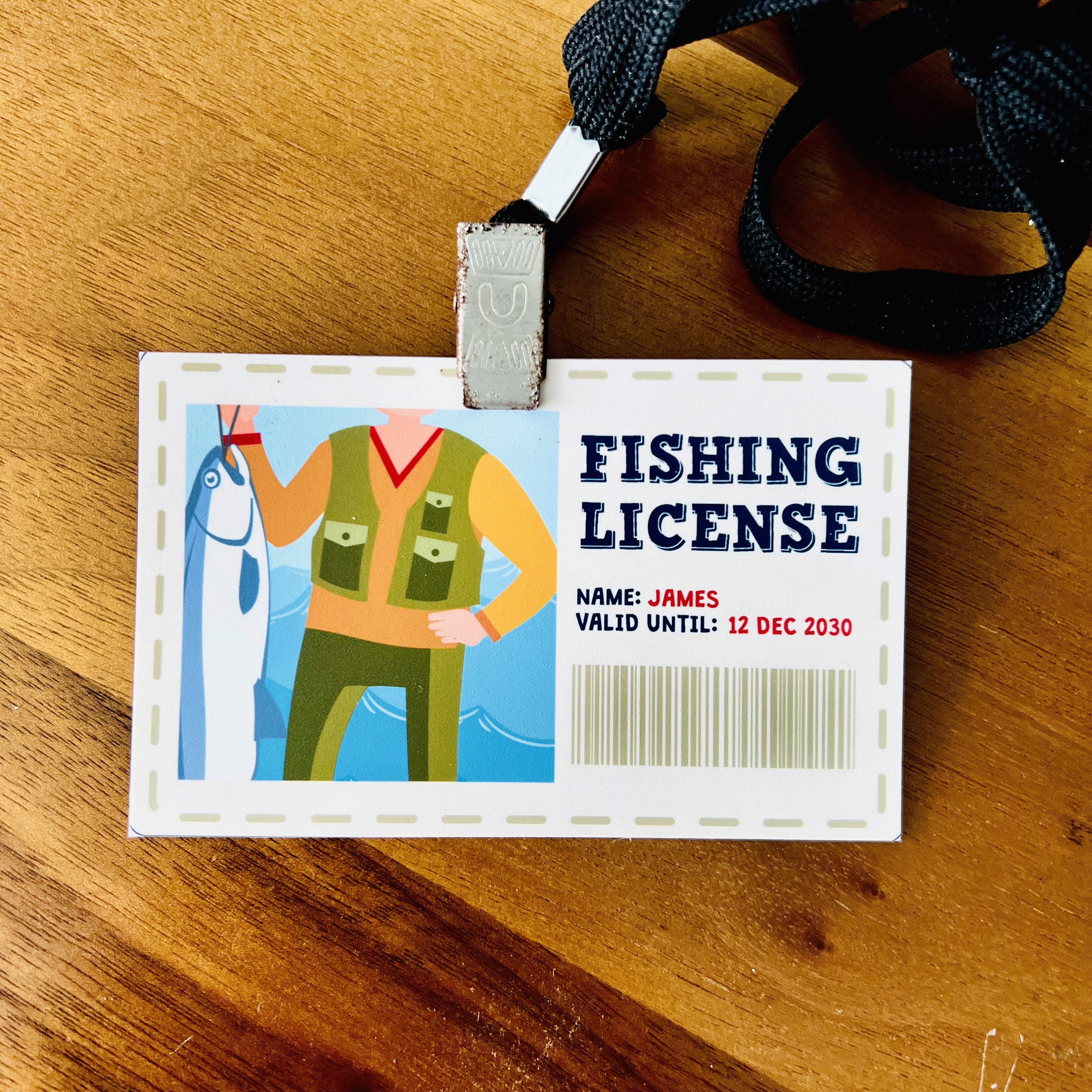Fishing Party License Printable/ Gone Fishing Party Pass Editable ...