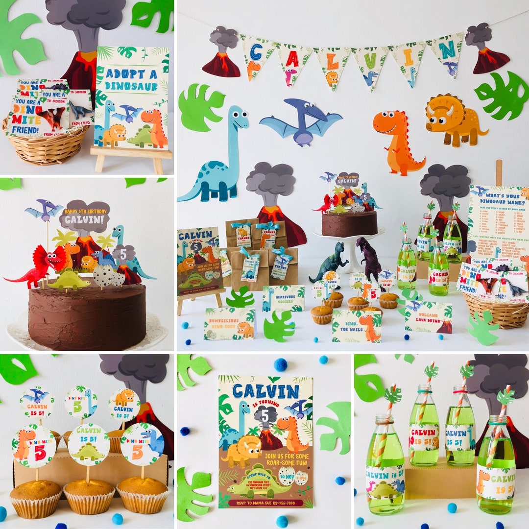 Dinosaurs / Dino-mite / 10 Little Dinosaurs Birthday Editable Party Kit ...