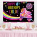 Roller Skating Birthday Backdrop Editable Party Printable/ 90's Retro ...