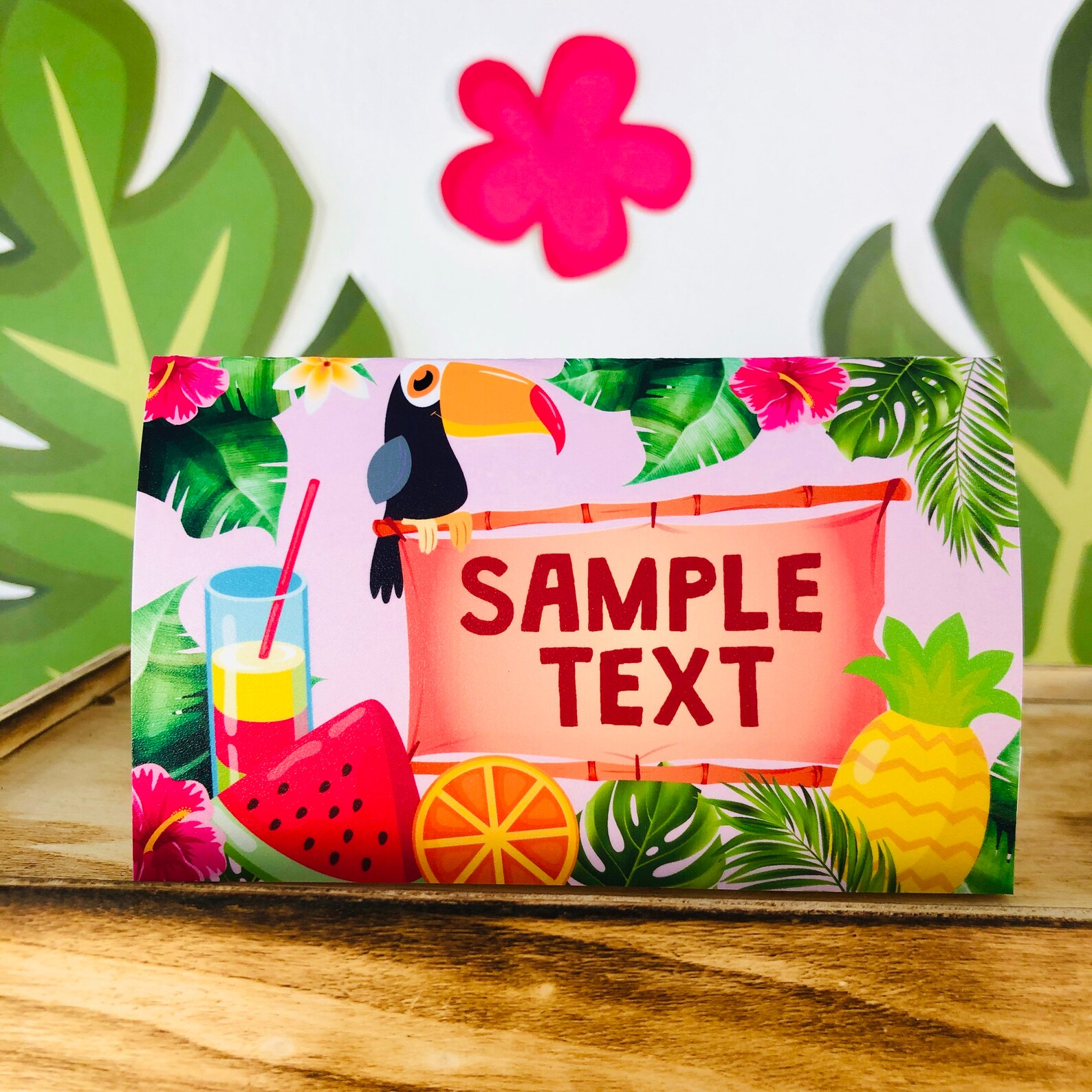 Luau Food Label/ Hawaiian Tiki Party Food Tent/ Tropical | Etsy