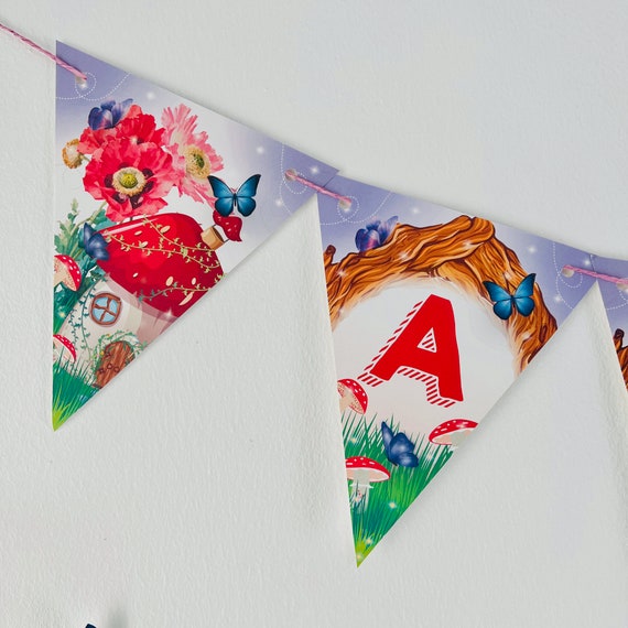 Enchanted Fairy Forest Birthday Banner EDITABLE Printable/ Fairy Garden ...