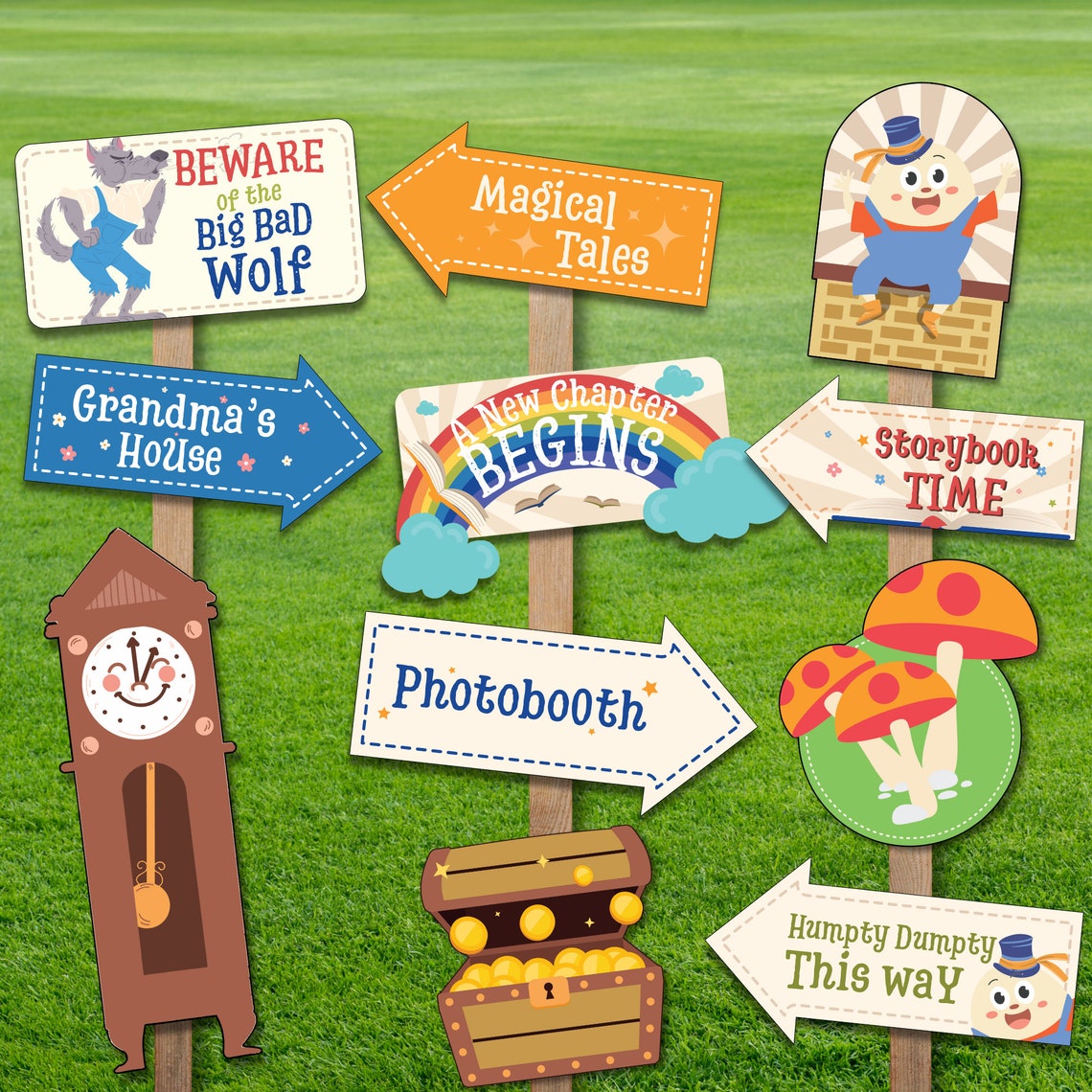 Nursery Rhyme Storybook Birthday Party Signs/ Storybook Party - Etsy