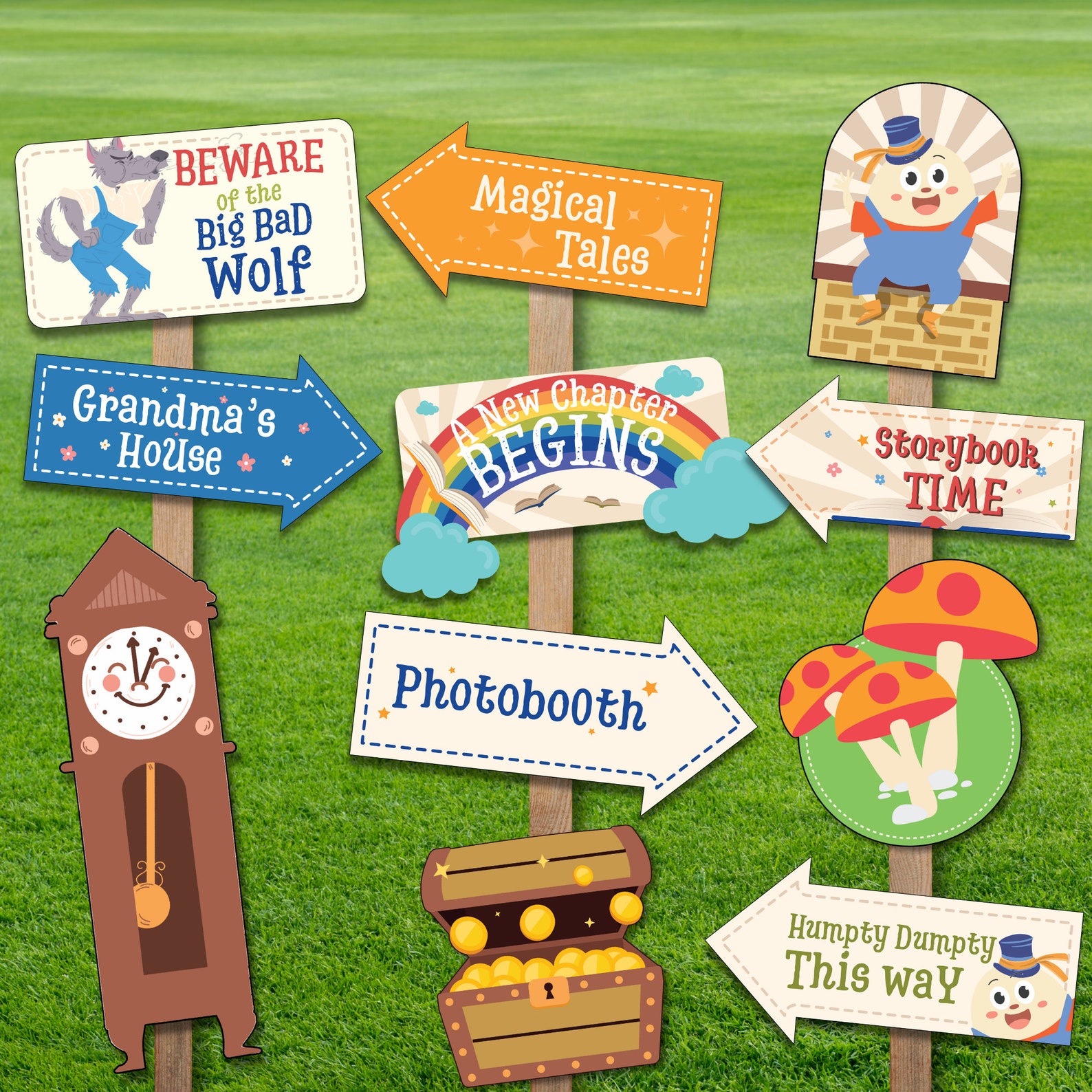 Nursery Rhyme Storybook Birthday Party Signs/ Storybook Party - Etsy