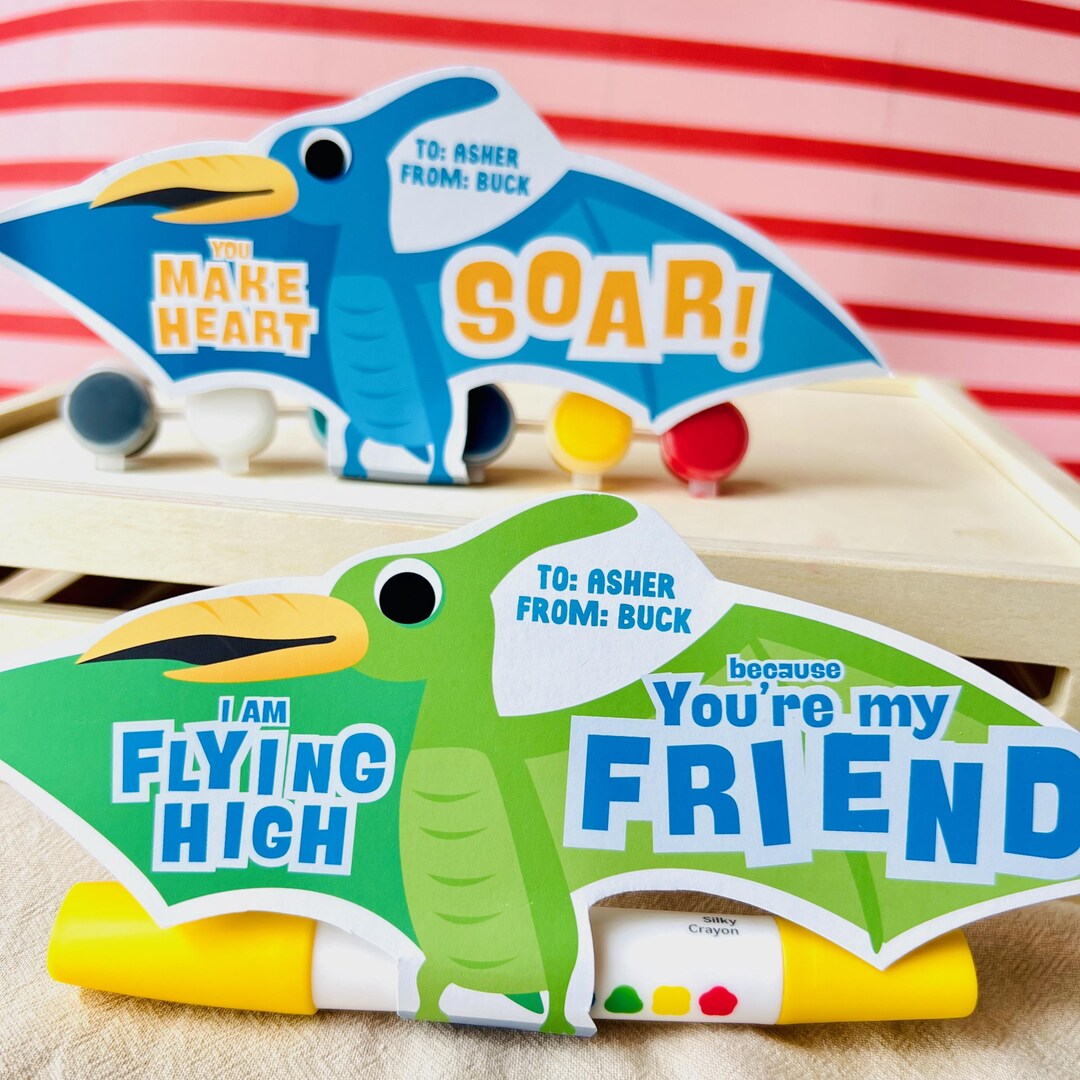 Pterodactyl Valentine Gift Holder Printable | Flying Dinosaur ...