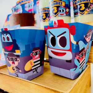 Super Rescue Team Party Favor Box Printable | Police Car, Fire Truck ...