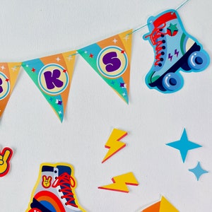 Roller Skating Party Birthday Banner EDITABLE Printable | Rollerblade ...