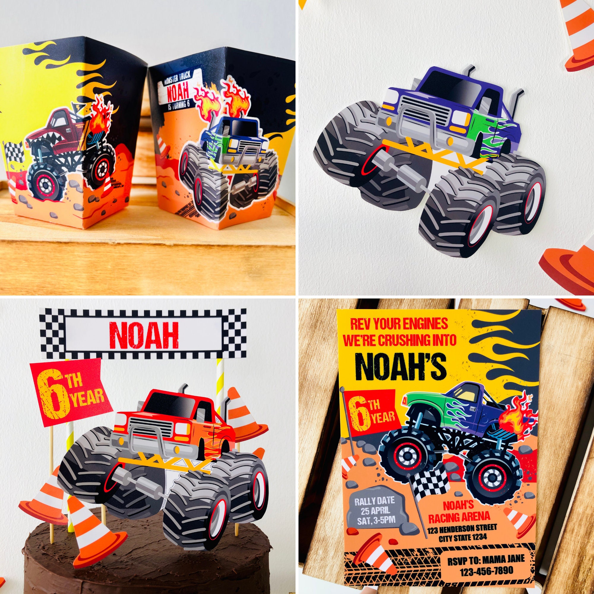 Monster Truck Party Printables / Monster Jam Birthday Party - Etsy Canada