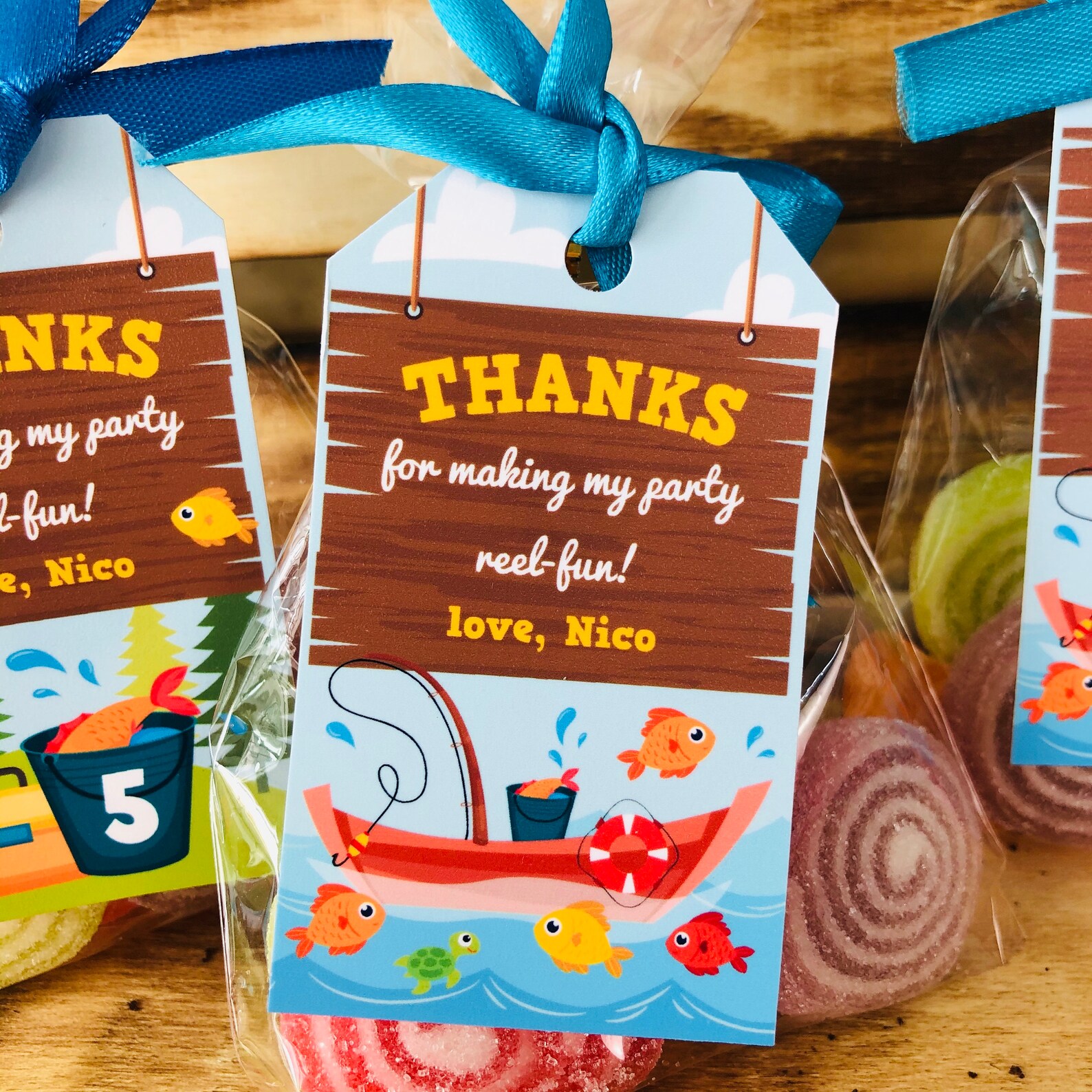 Fishing Party Favor Tags/ Gone Fishing Gift Tags Editable | Etsy