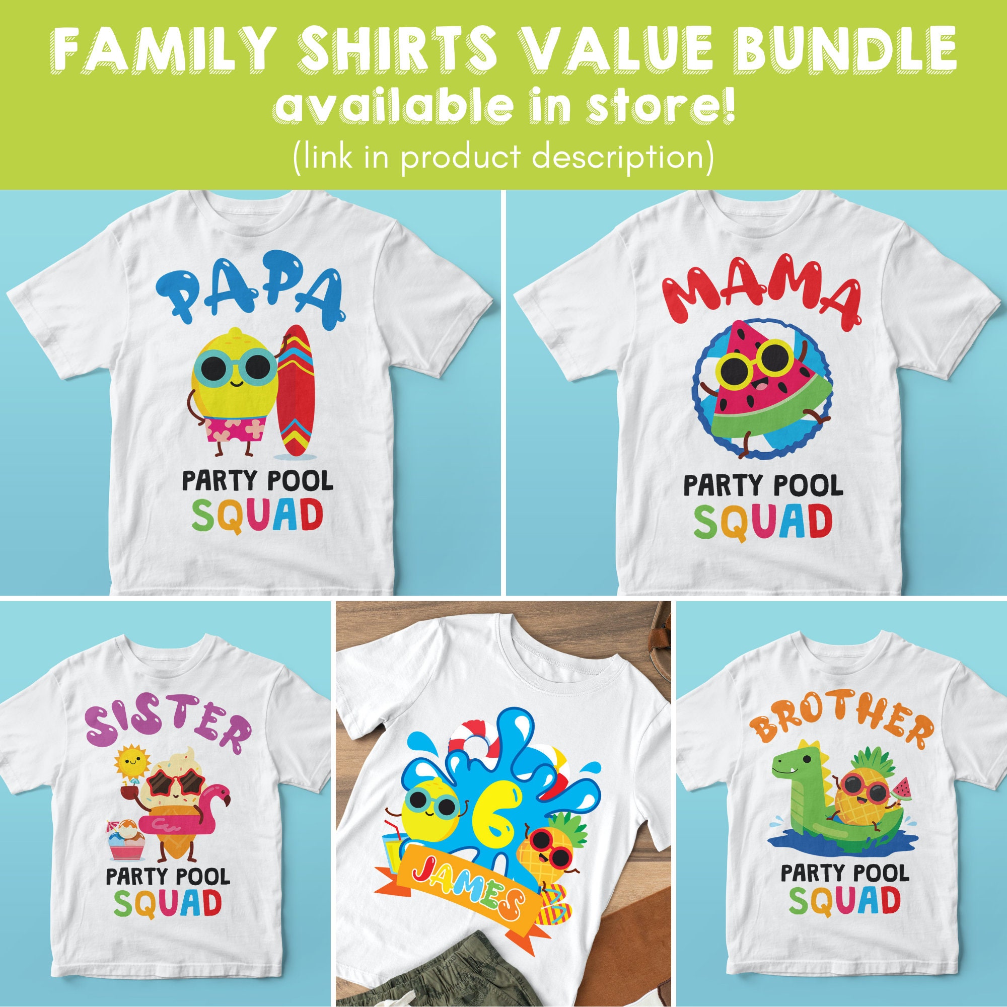 Summer Pool Party Birthday Shirt Design/ Pool Water Slide Birthday Tee ...