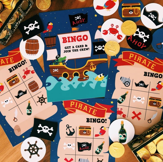 Pirate Party BINGO Game/ Pirate Party Game Printable by Pigsy Party ...