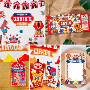 Circus Party Decorations EDITABLE Printable Kit | Carnival Birthday ...
