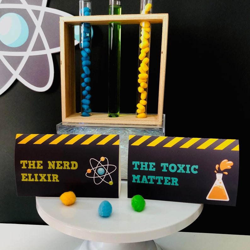 Mad Science Food Labels Editable Party Printables/ Scientist - Etsy