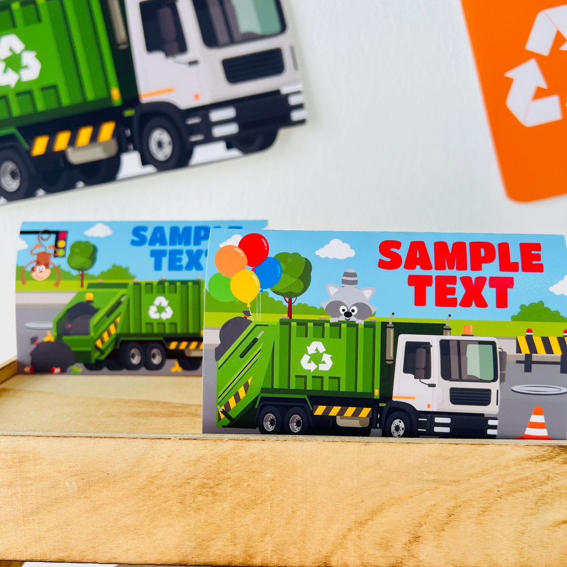 Garbage Truck Party Food Labels Printables/ Trash Bash Party - Etsy