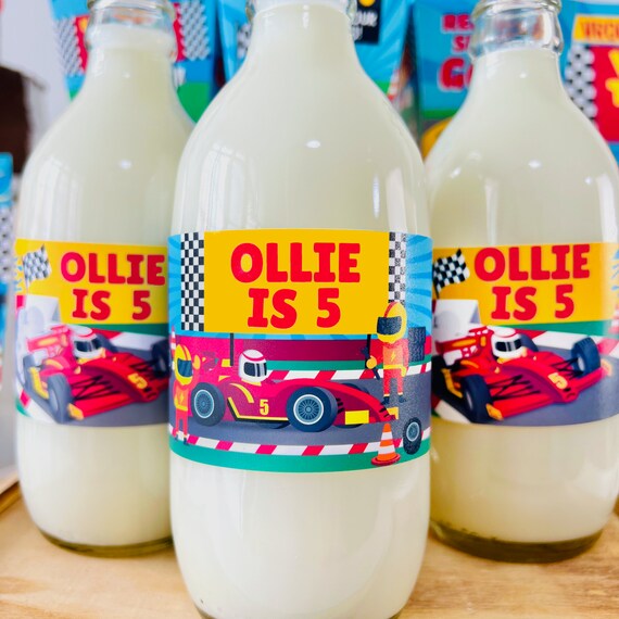 Car Racing Party Bottle Wrappers Editable Printable/ Race Car Drinks ...