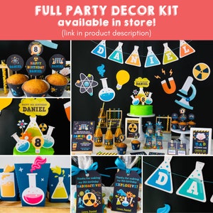 Mad Science Birthday Banner/ Science Experiment Beaker Banner ...