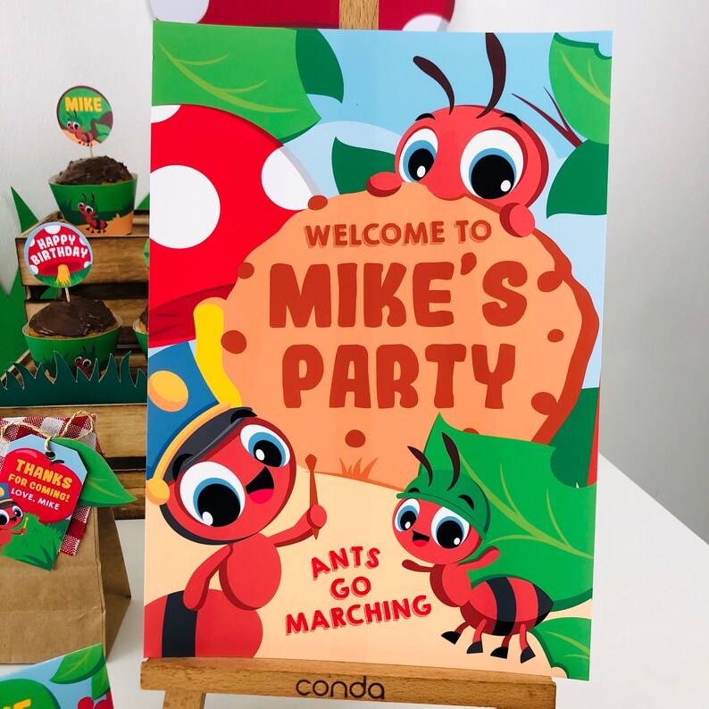 Ants Go Marching Party Welcome Sign Printable/ Cute Ants Party - Etsy