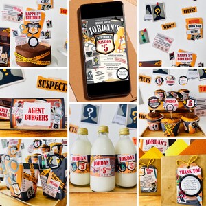 Detective Party Decoration EDITABLE Printable Kit | Murder Mystery ...