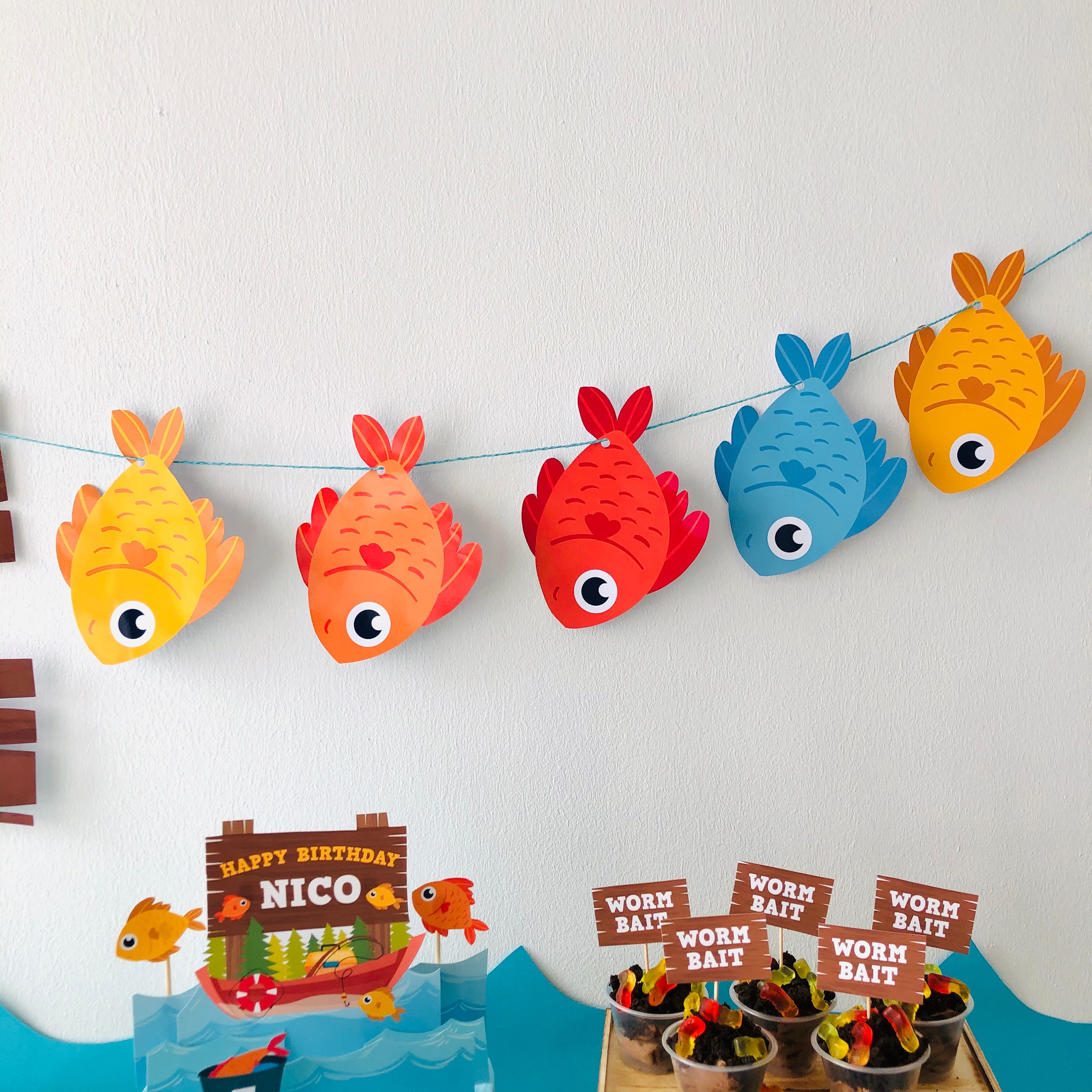 Fishing Birthday Party Banner/ Gone Fishing Banner EDITABLE | Etsy