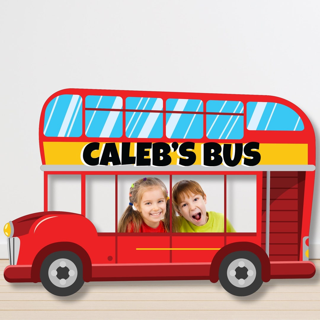 Red London Bus Party Photo Booth Frame EDITABLE Printable/ Red Bus ...
