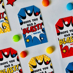 Superhero Gift Tags/ Superhero Boys Gift Labels/ Superhero Kids Party ...