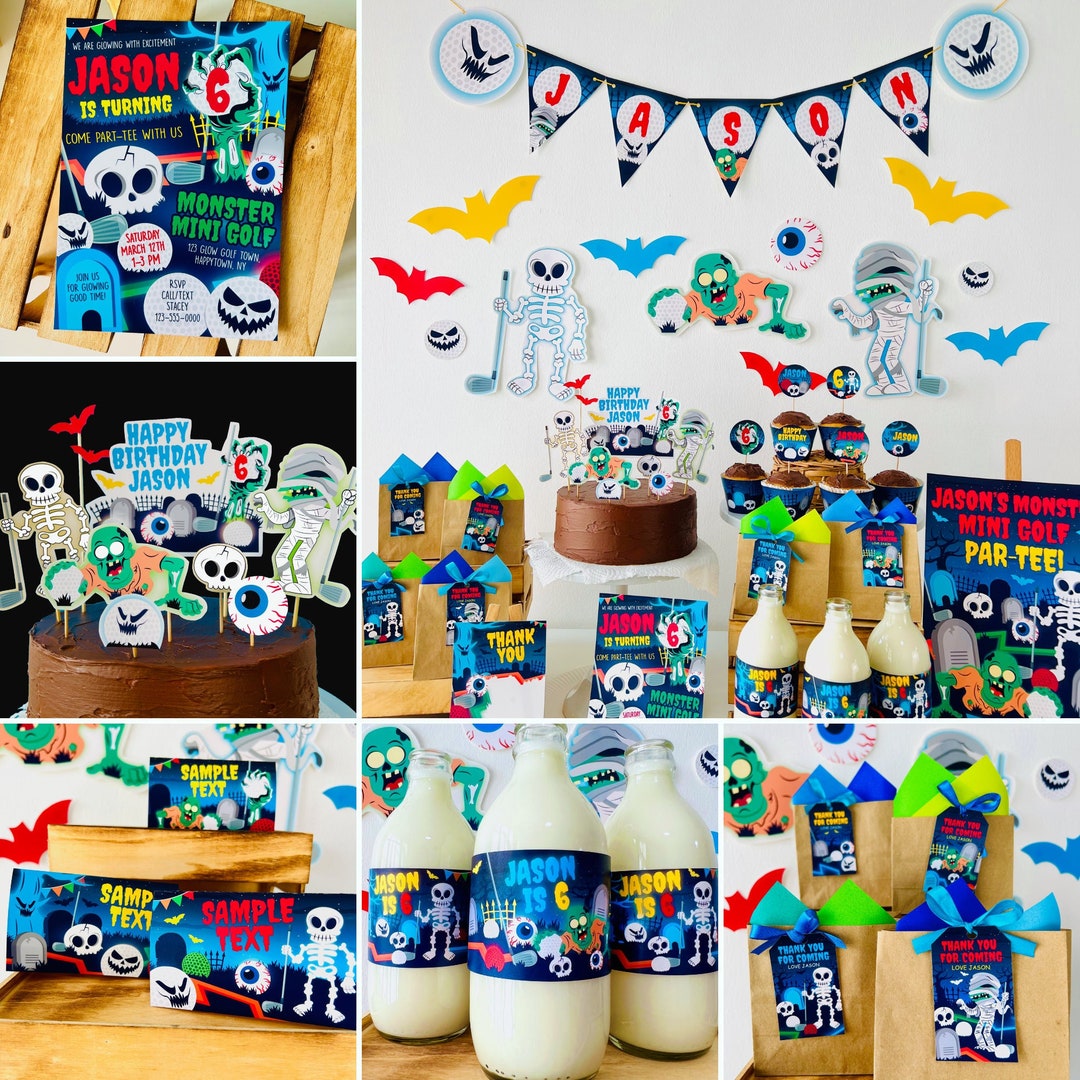 Monster Mini Golf Party Decorations Kit Editable Printable/ Halloween ...