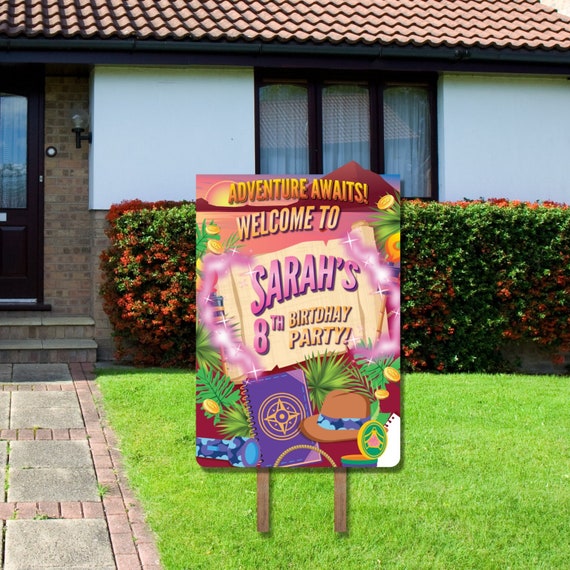 Indiana Jones Girl Party Yard Sign Printable/ Ridley Jones Party Yard ...