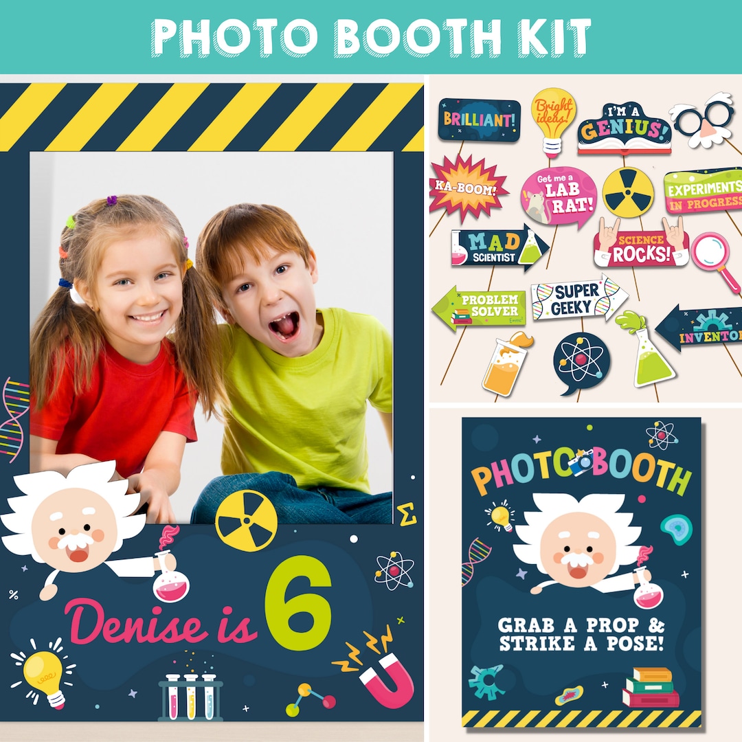 Science Party Photo Booth Photo Props Printable Kit/ Scientist Photo ...