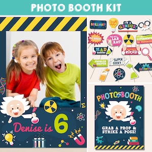 Science Party Photo Booth Photo Props Printable Kit/ Scientist Photo ...