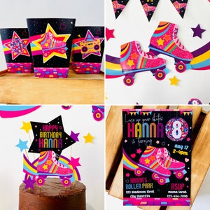 Roller Skating Party Decorations Printables Kit/ 90's Retro Disco ...
