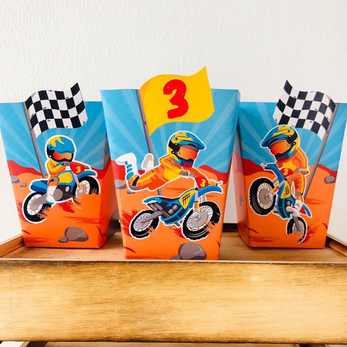 Dirt Bike Party Favors Boxes/ Motocross Snack Box/ Motorbike | Etsy