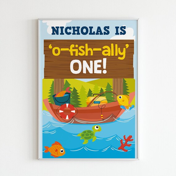 Fishing Party Sign Party Decor Printable/ Gone Fishing Birthday Party ...