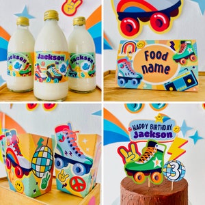 Retro Roller Skating Party Decorations Kit (editable Digital Download ...