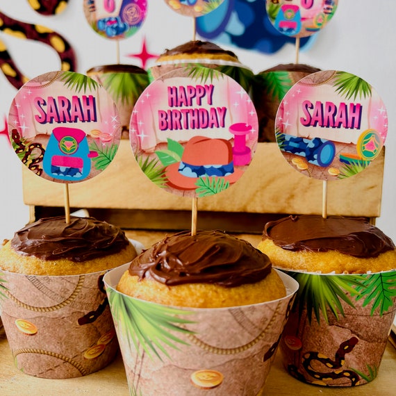 Indiana Jones Girl Party Cupcake Toppers Printable/ Ridley Jones ...