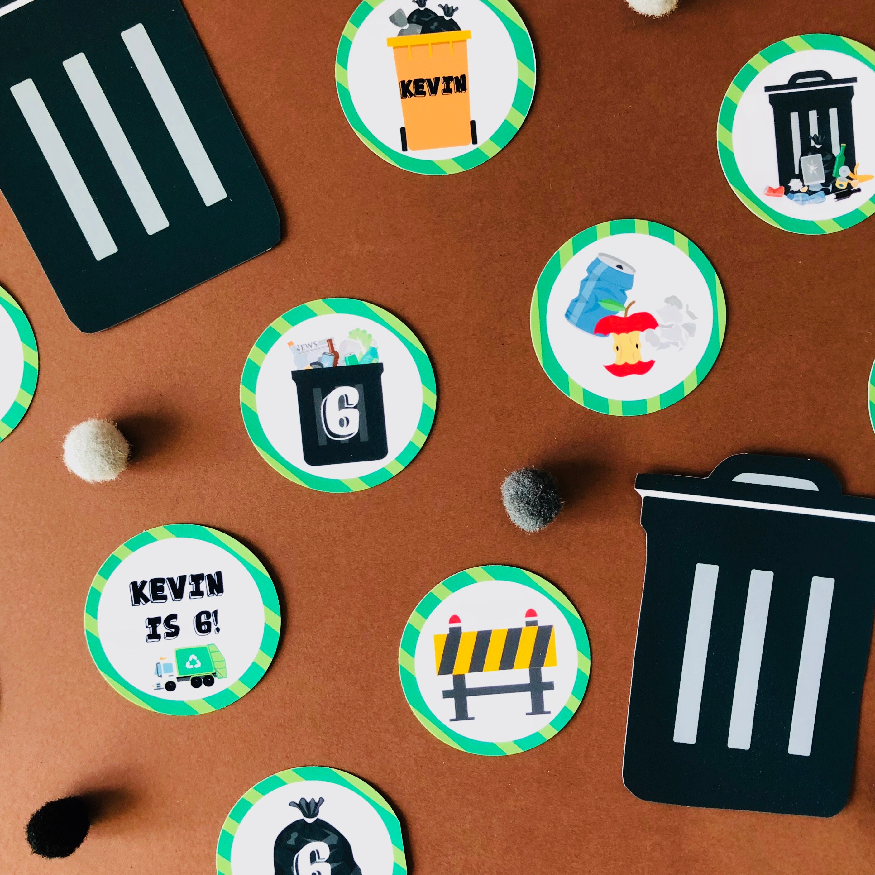Garbage Truck Cupcake Topper/ Waste Management Cupcake Topper/ - Etsy
