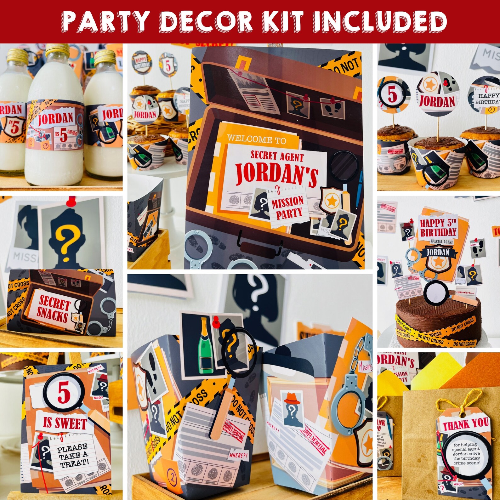 Printable Murder Mystery Party Kit, Secret Agent Detective Theme - Etsy