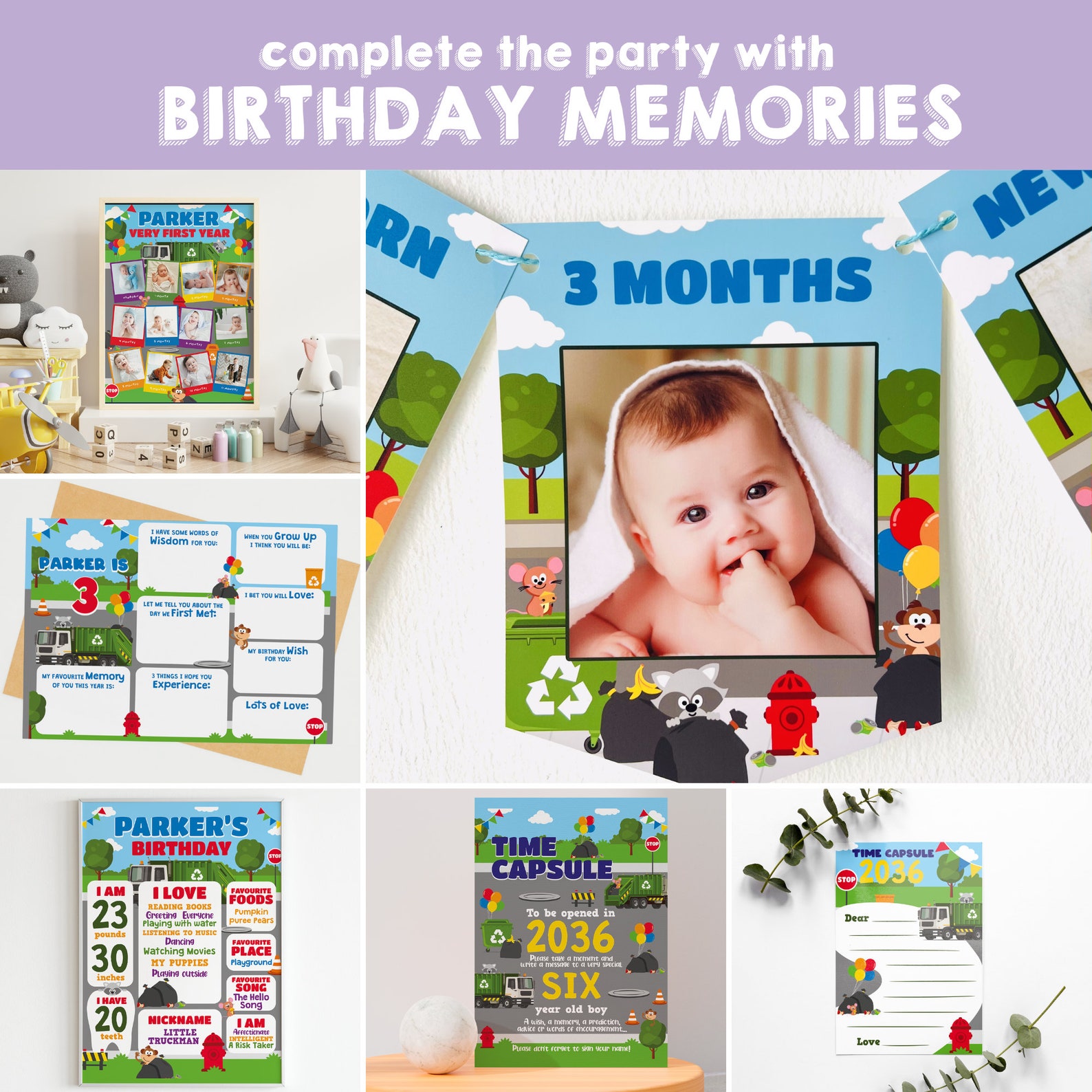 Garbage Truck Cupcake Topper/ Waste Management Cupcake Topper/ - Etsy