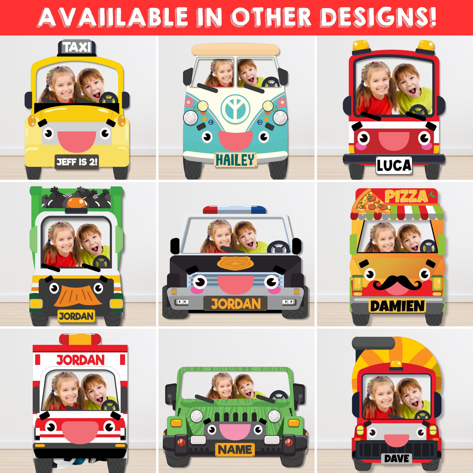 New York Taxi Photo Booth Frame EDITABLE Printable/ Yellow Cab Yellow ...