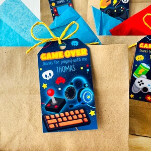 Video Game Party Favor Tags, Editable Printable (digital Download) - Etsy