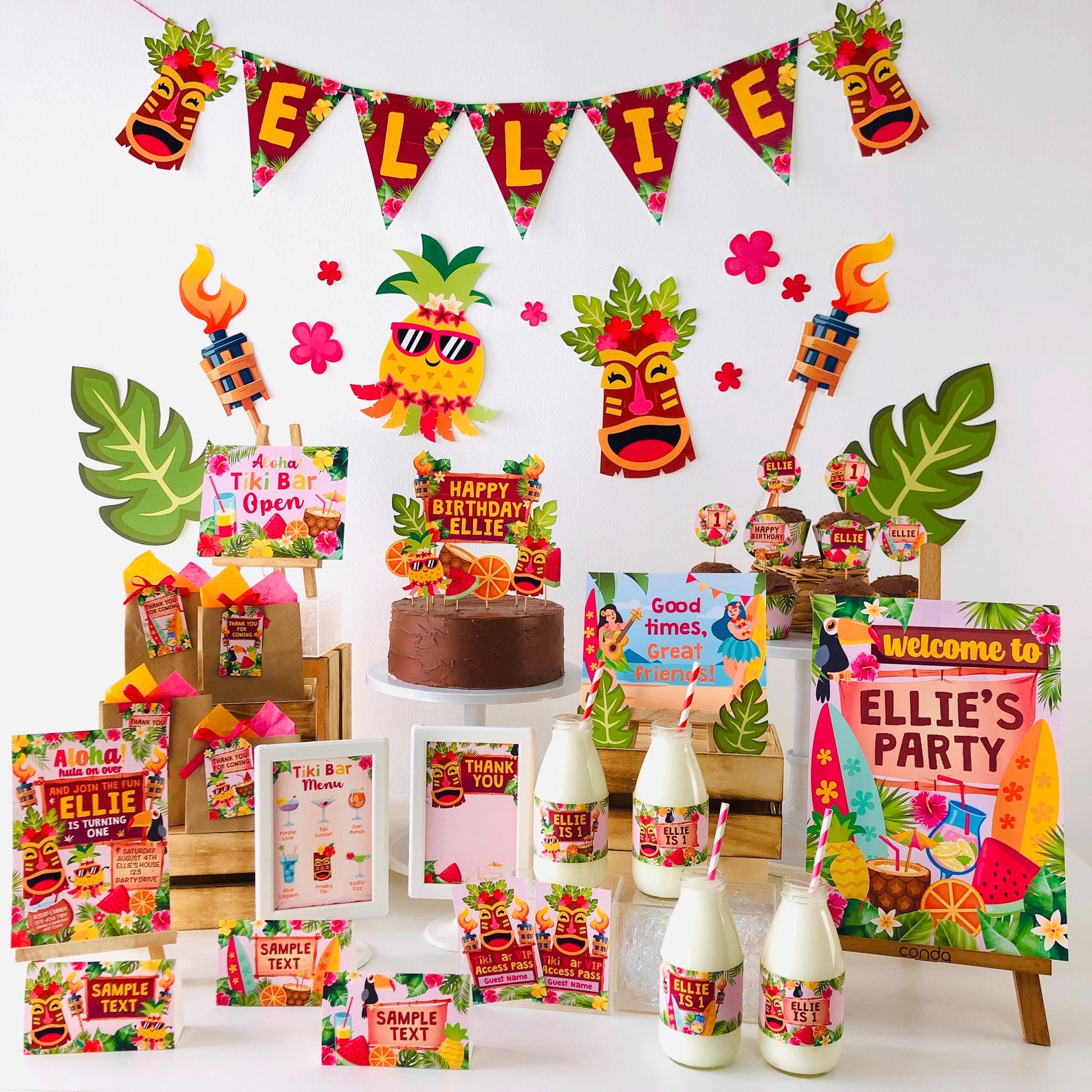 Luau Birthday Party/ Hawaiian Party/ Summer Tropical Party - Etsy