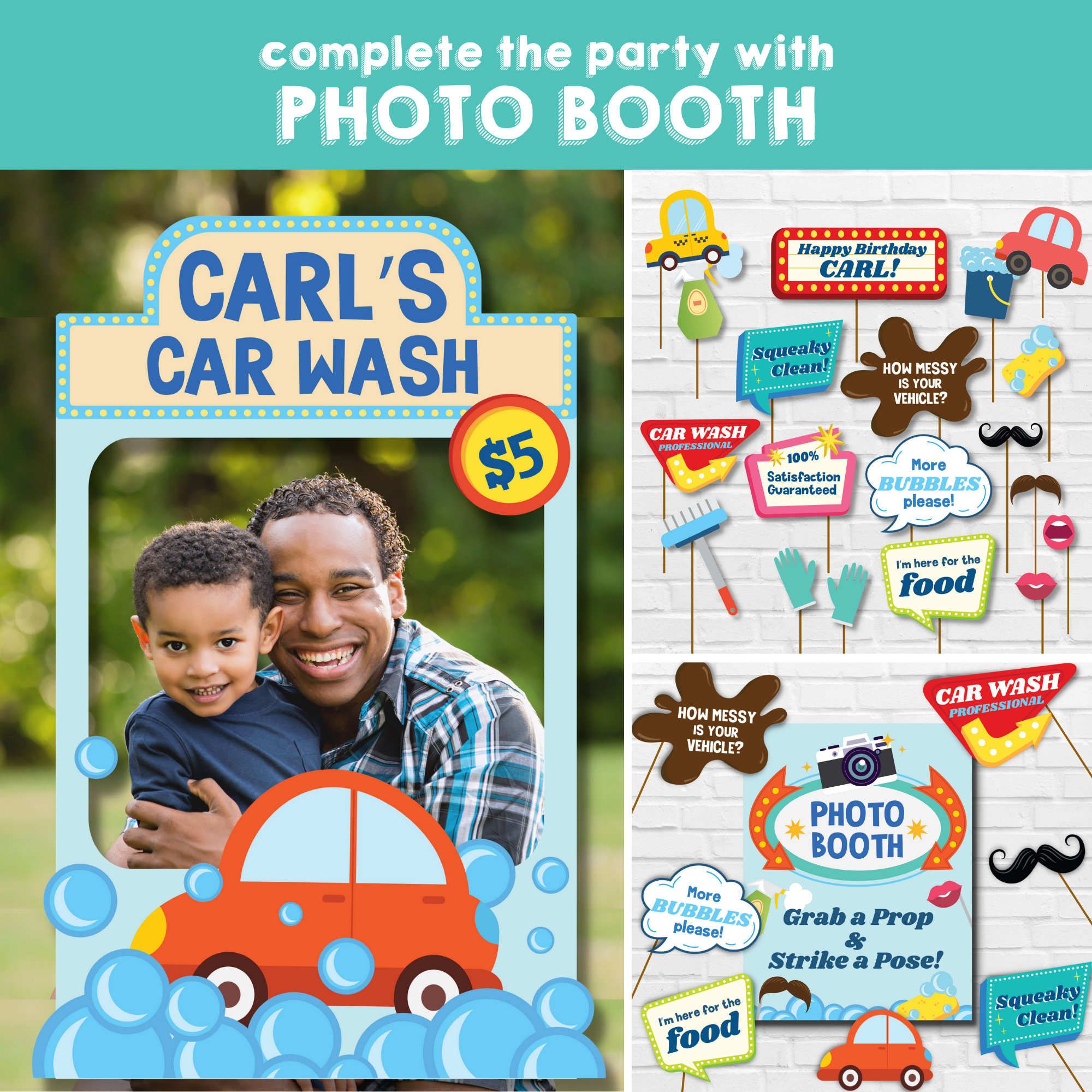 Car Wash Sign Printable/ Car Wash How Messy is Your Vehicle | Etsy