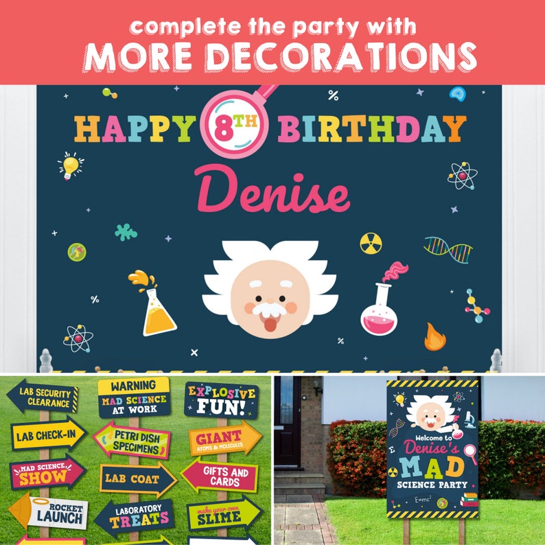 Science Party Photo Booth/ Scientist Photo Props/ Mad Science Party ...