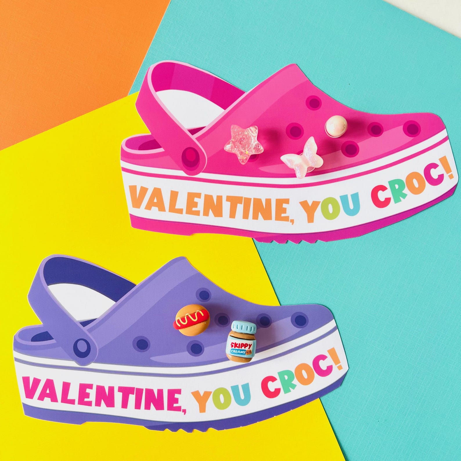Crocs Jibbitz Valentine Cards Bundle Printable | Shoes Charms Holder ...